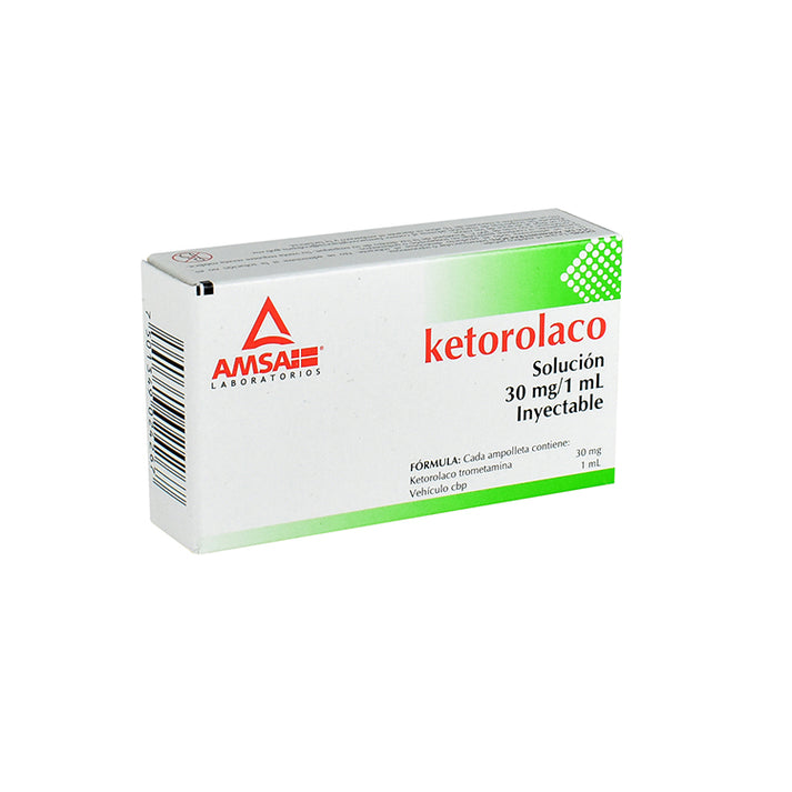 KETOROLACO 30MG AMP C3 INY – Farma Leal